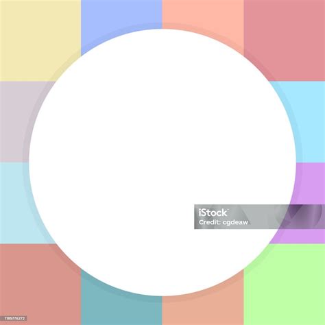 화려한 사각형 체크 무늬 블록에 배너 빈 흰색 원 템플릿 배너 검사기 멀티 컬러 무지개 광고 다채로운 블록 부드러운 파스텔 밝은 큐브 사각형 다각형 모자이크 및 복사 공간