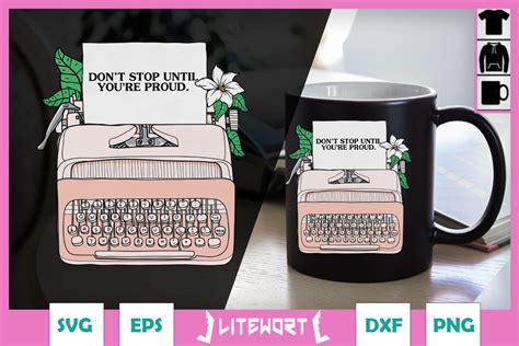 don t stop typewriter svg graphic by litewort · creative fabrica