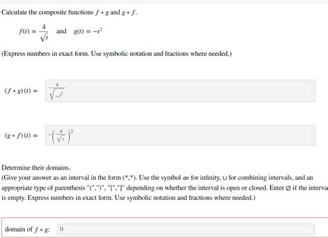 Solved Calculate The Composite Functions Fog And Go F Ft