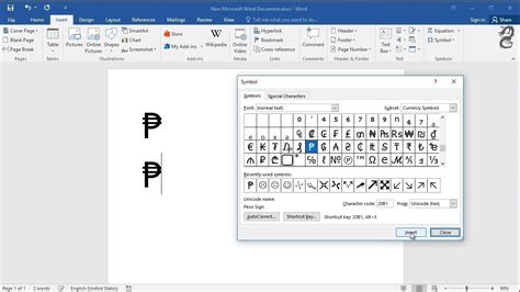 How To Insert The Peso Sign In Word How To Type The Peso Symbol In