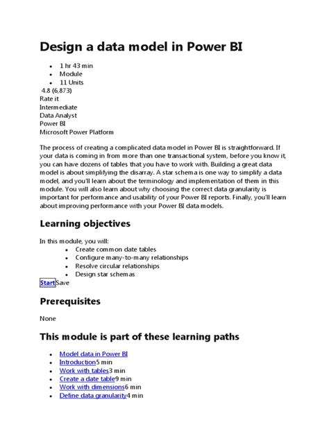 5 Design A Data Model In Power Bi Pdf Relational Database Table