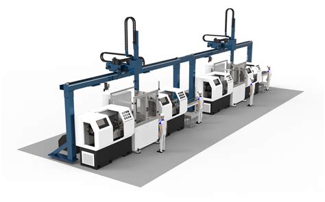 Truss Robot Automatic Loading And Unloading CNC Workshop 3D Model