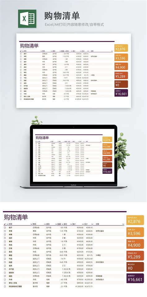 List Of Purchases And Purchase Items Excel Templete Free Download File Lovepik Office