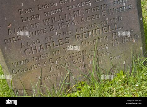 Gravestone Of Miner Aged 29 Killed In The North Risca Colliery Explosion 15th July 1880