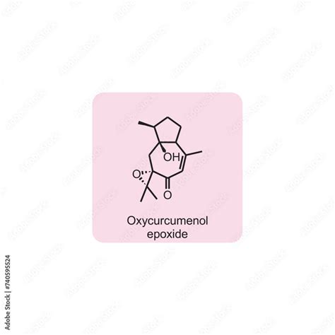 Oxycurcumenol Epoxide Skeletal Structure Diagram Sesquiterpene Compound Molecule Scientific