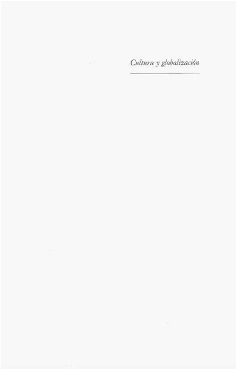 Pdf Cultura Y Globalización Dokumentips