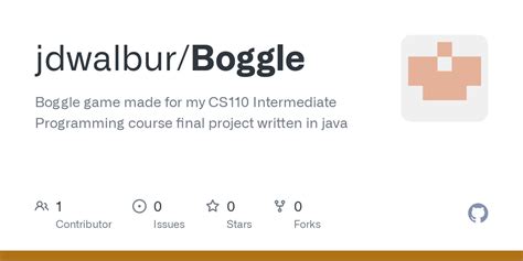 Github Jdwalburboggle Boggle Game Made For My Cs110 Intermediate Programming Course Final