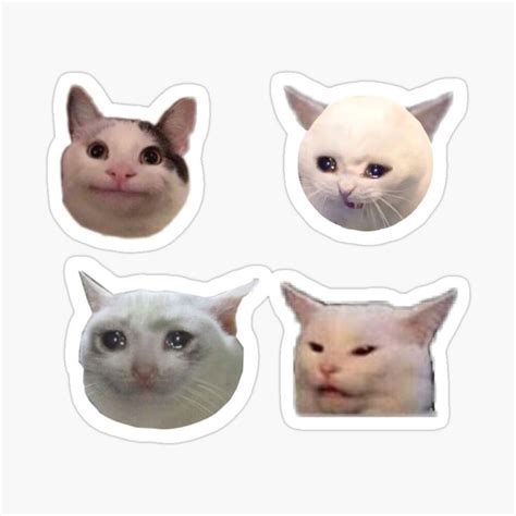 Meme Cat Sticker Pack Sticker For Sale By Abby G 06 Pegatinas