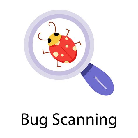 Premium Vector Bug Scanning Modern Flat Icon