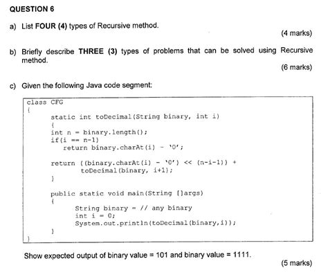 Solved Question 6 A List Four 4 Types Of Recursive