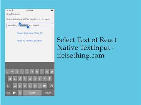 Select Text Of React Native Text Input