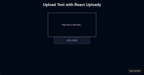 React Uploady Intro Simple Forked Codesandbox