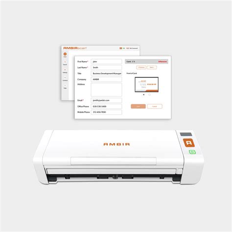 Nscan 700gt Document Scanner With Ambirscan Business Card Ds700gt Bcs