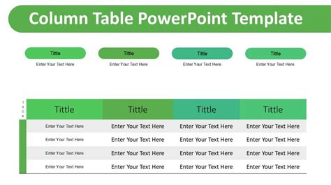Column Table Powerpoint Template Pptuniverse