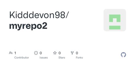 GitHub Kidddevon Myrepo