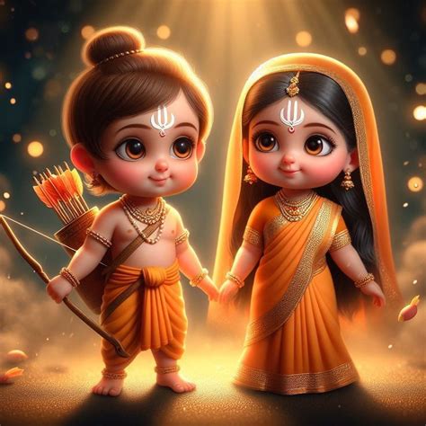 Ram Sita Cute Images Cute Ram Sita Photo Ram Sita Cartoon Images