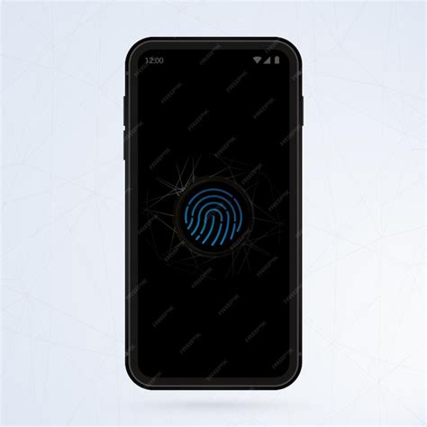 Premium Vector Fingerprint Identification On Smartphone Fingerprint On Screen