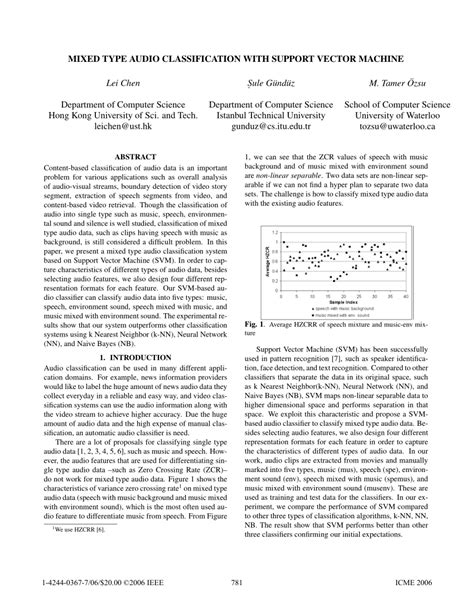 Pdf Mixed Type Audio Classification With Support Vector Machine