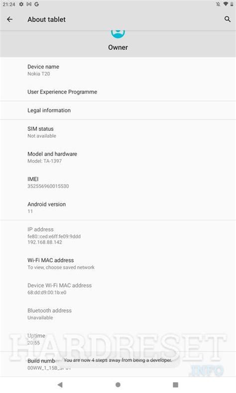 How To Get To And Enable Developer Options On Vortex Tab8