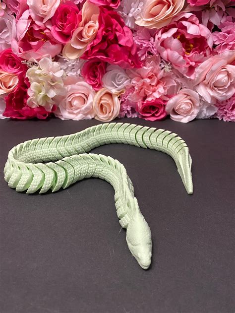 Articulated Eel 3d Printed Flexi Eel Fidget Toy Etsy