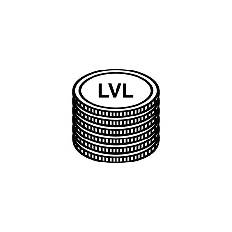 Latvia Currency Symbol Latvian Lats Icon Lvl Sign Vector