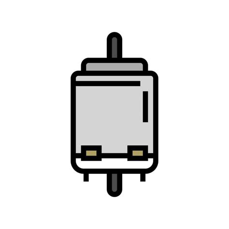 Dc Motor Electronic Component Color Icon Vector Illustration 24131191