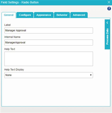 Example Configure The Radio Button For Parallel Manager Approval