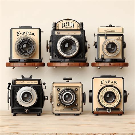 Premium Photo Design Of Vintage Camera Borderline Cameras Film Rolls