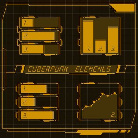 panneau de commande futuriste scifi collection d éléments hud gui vr ui
