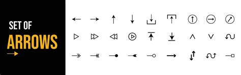 Arrows Big Black Set Icons Arrow Icon Arrow Vector Collection Arrow