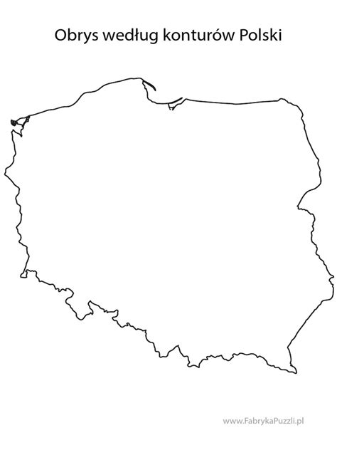 Mapa Polski Do Druku Obrys Według Konturów Polski Pdf