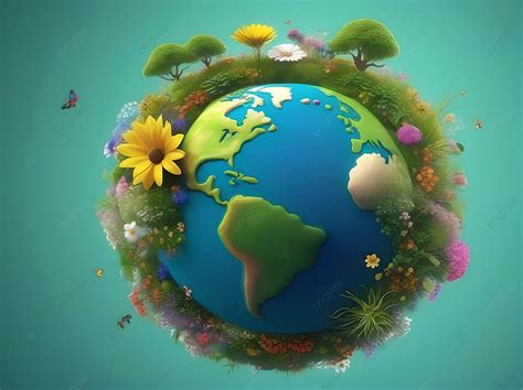 Fondo Tierra Verde Feliz Día Mundial De La Salud 3d Fondo Mundo Verde