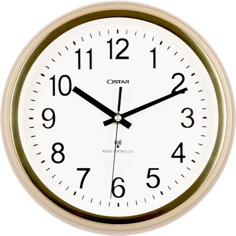Amazon.com: Sharp Atomic Analog Wall Clock - 12" Silver Brushed Finish - Sets Automatically ...
