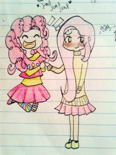 Pinkie Pie X Fluttershy By Missmiserypsycho On Deviantart