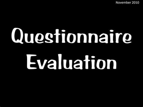 Questionnaire Results Pptx Business Business And Finance