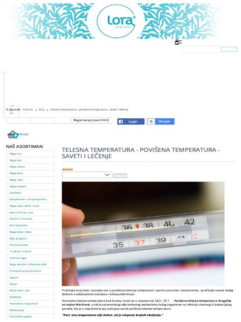Telesna Temperatura Povišena Temperatura Saveti I Lečenje Pdf