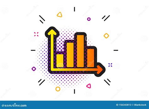 diagram graph icon column chart sign vector stock vector