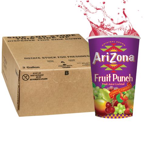 Arizona Fruit Punch Juice Drink 3 Gallon Bib Sunny Sky Products