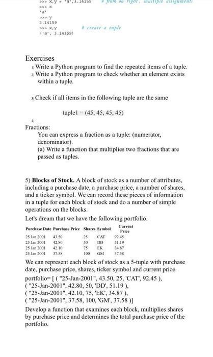 Solved Tuples Tuples Overview • Tuples Are Simply Immutable