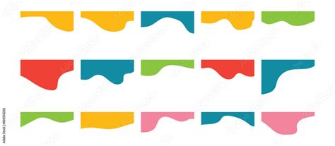 Compilation Of Assorted Shapes For Web Page Headers Or Footers Design