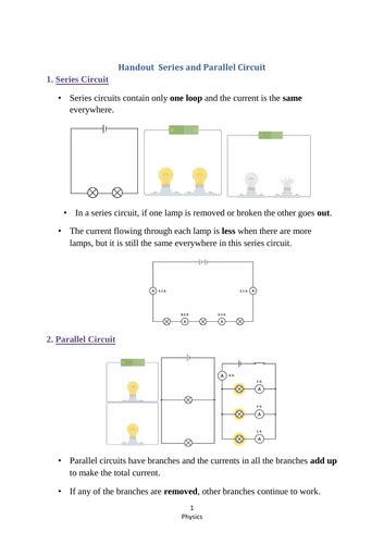 Ks3 Series And Parallel Circuits Teaching Resources