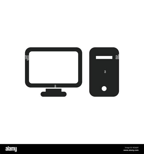 Computer Vector Illustration Monitor Flat Icon Stock Vector Image And Art Alamy