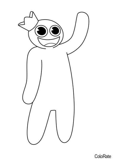 Раскраски Радужные друзья из игры Roblox распечатать на А4