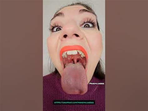 Girl Long Tongue And Uvula Youtube