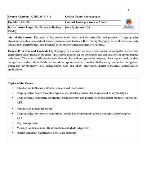 principles and practice of cryptography an in depth look at a core