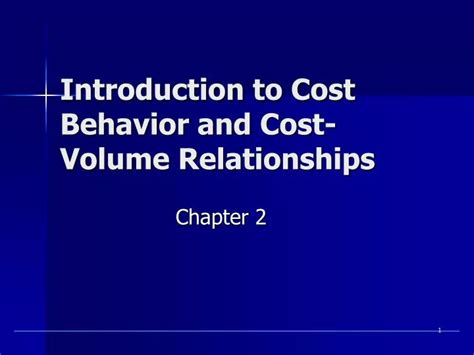 PPT Introduction To Cost Behavior And Cost Volume Relationships PowerPoint Presentation ID