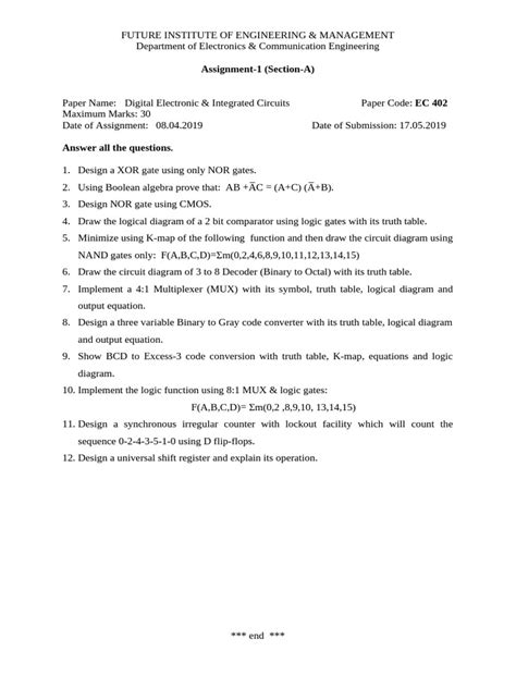 assignmen 1 digital electronics ec 402 pdf