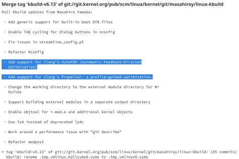 Clang Autofdo Propeller Optimization Support Merged For Linux 613
