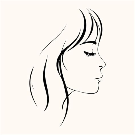Premium Vector Woman Shadow Vector Woman Face Vector