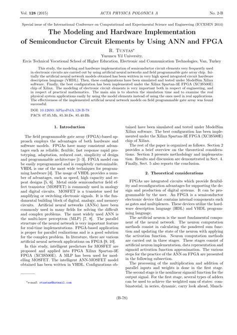 Pdf The Modeling And Hardware Implementation Of Semiconductor Circuit